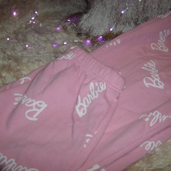 Barbie | Pants & Jumpsuits | Barbie Sweatpants Joggers Pink W All Over ...